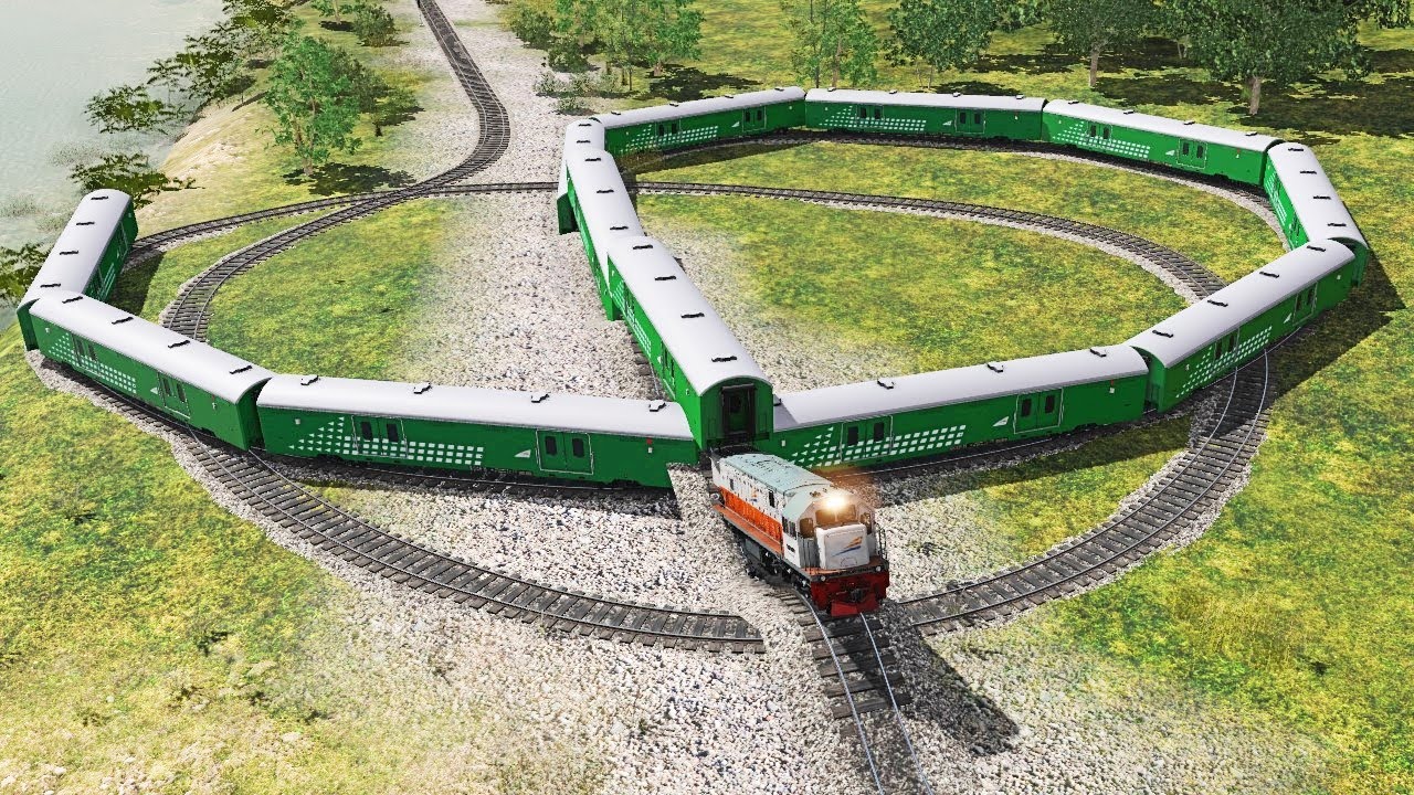 Kereta Api VS Rel Kusut Berantakan Bergelombang | Train VS Tangled ...