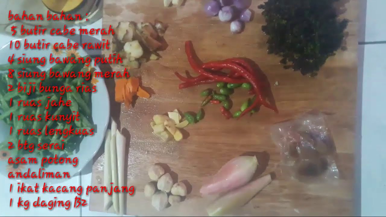 Resep Arsik B2 sayur kacang panjang khas batak - YouTube