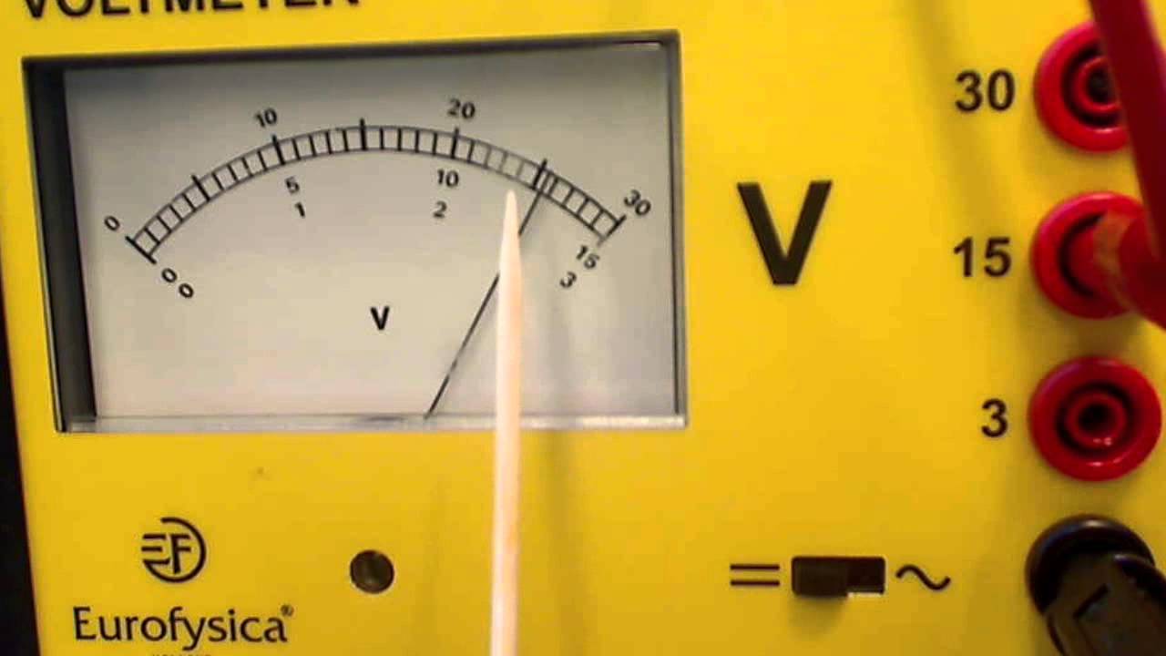 aflezen spanningsmeter - YouTube