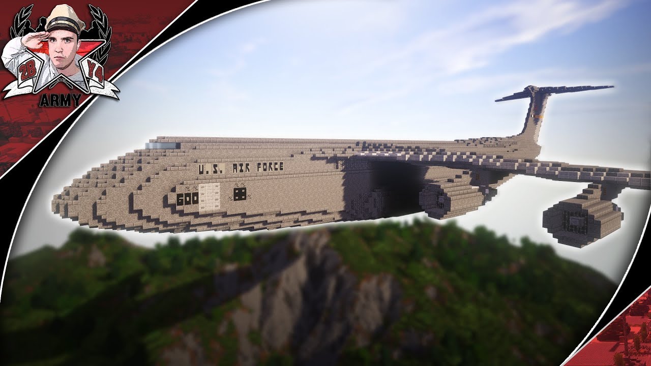 Minecraft: Modern Warfare C-5 "Galaxy" | Cargo Plane Tutorial (Landed ...