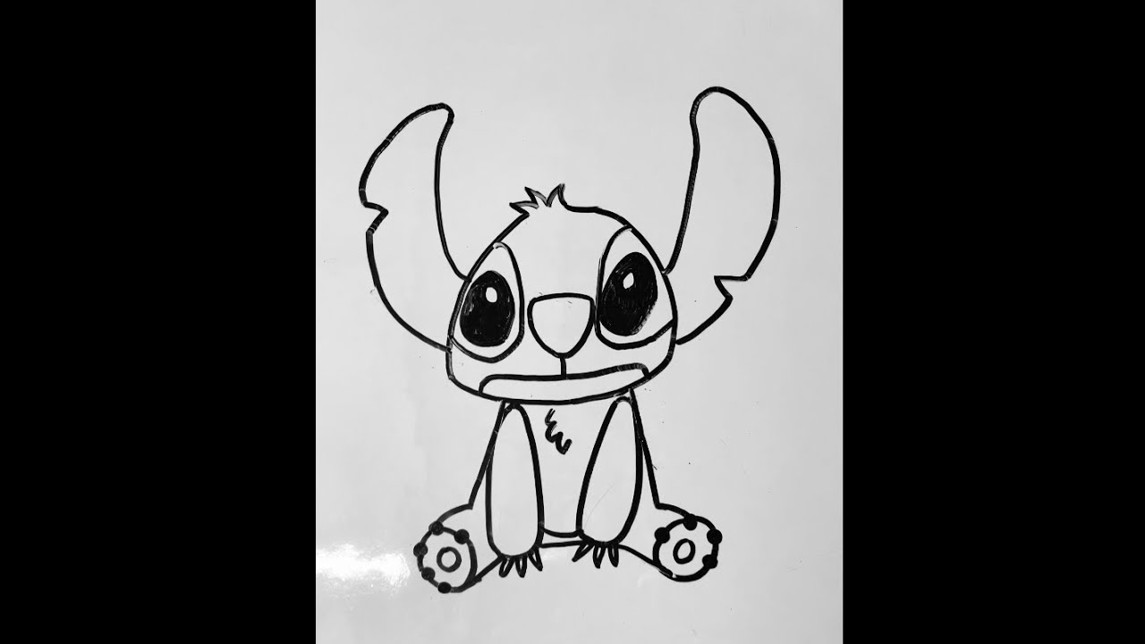 HOW TO DRAW STITCH FROM LILO AND STITCH ON WHITEBOARD | EASY DRAWING ...