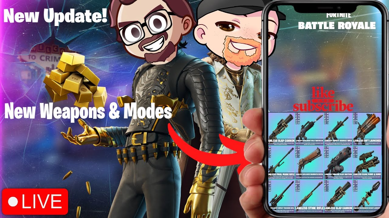 Fortnite - UPDATE!!! NEW WEAPONS MODE AND MORE!!! PLAYIN W/ @Grizzel ...