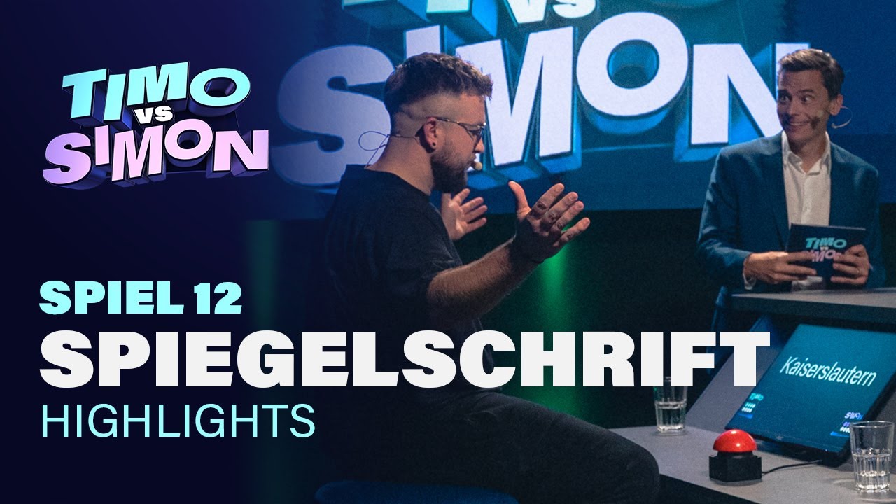 Spiel 12 Spiegelschrift | TIMO VS SIMON - DIE SHOW HIGHLIGHTS - YouTube