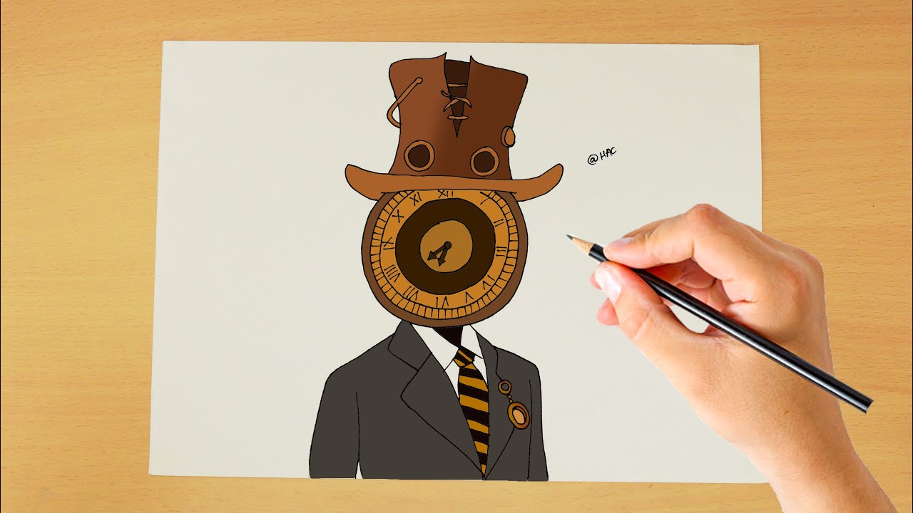 Drawing Clockman | How to Clockman - step by step | Skibidi Toilet ...