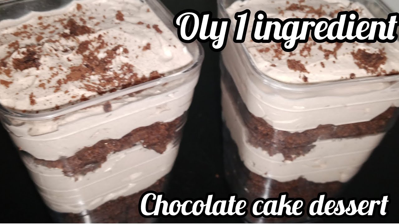 Chocolate Cake Dessert / only One ingredient/leftover cake dessert ...