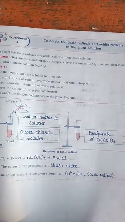 9th Science and technology practical book part 1 experiment 4 - YouTube