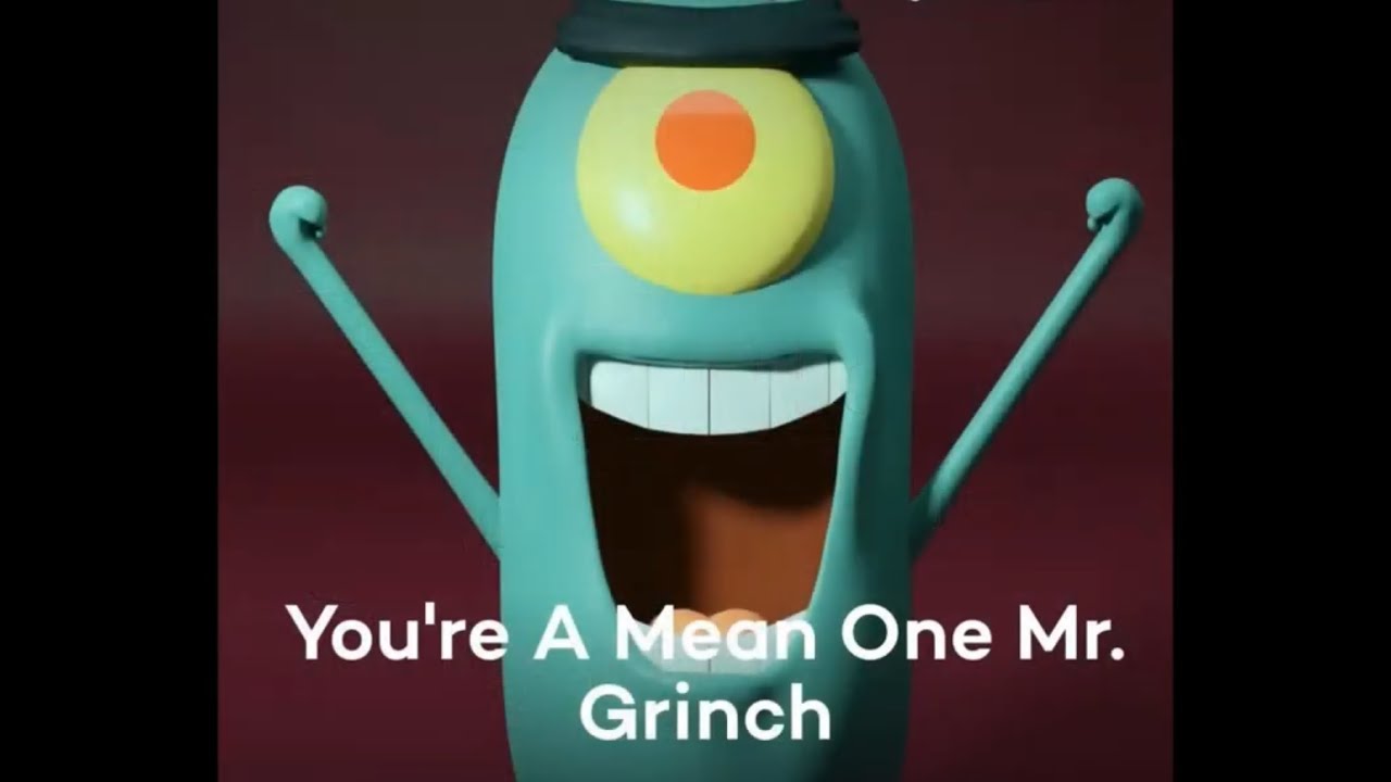 Plankton sings You’re A Mean One Mr. Grinch by Jim Carrey - YouTube