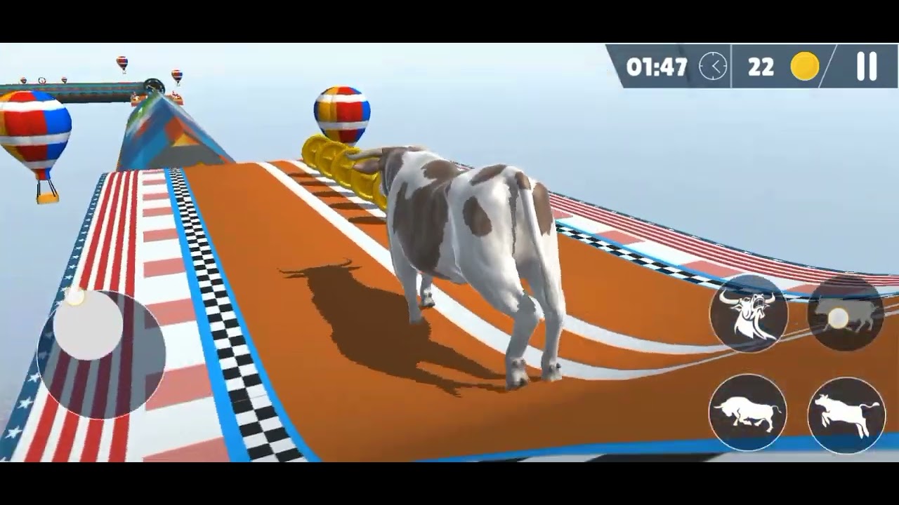 Funny Cows Overcoming Obstacles, Running, and Chasing Enemies ...