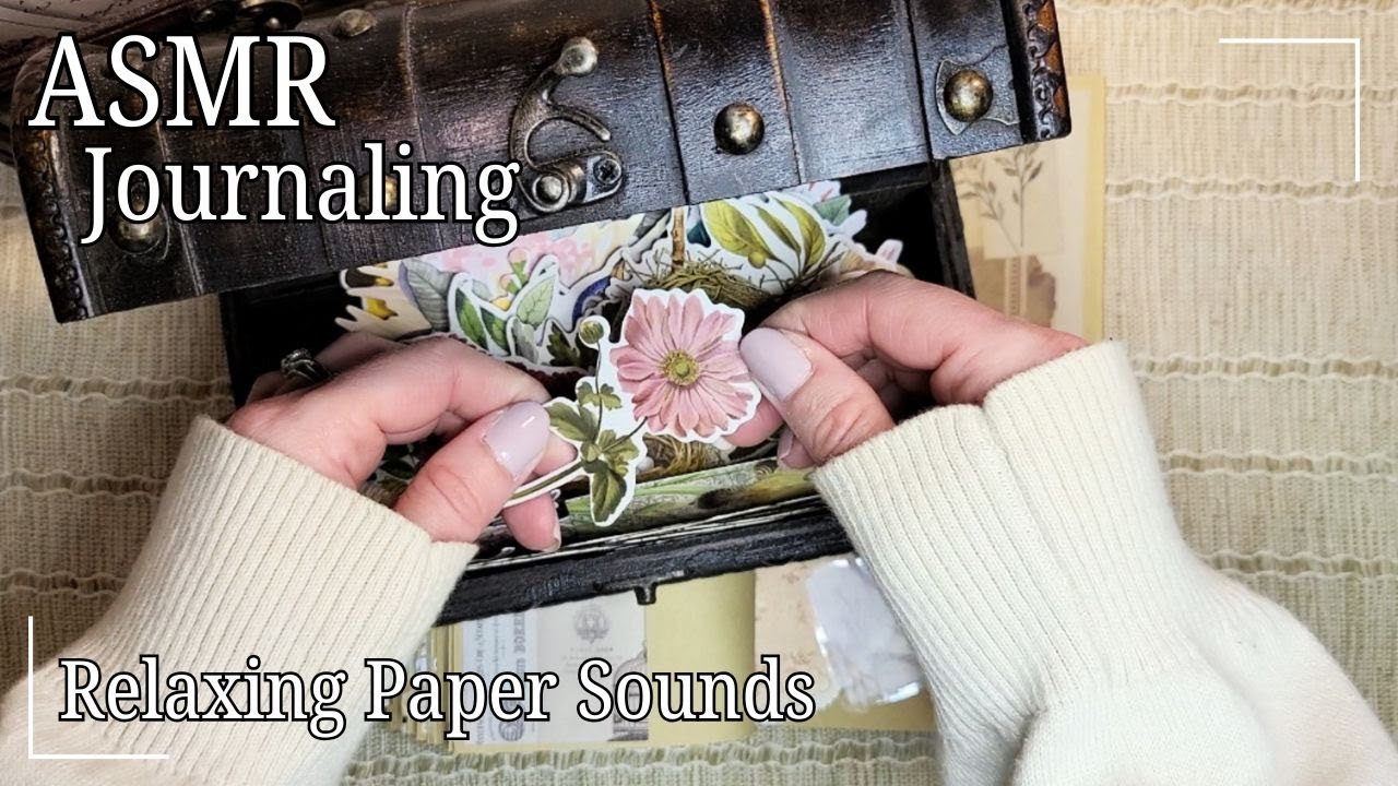 ASMR Aesthetic Journaling: Botanical Journal Spread | Relaxing Paper ...