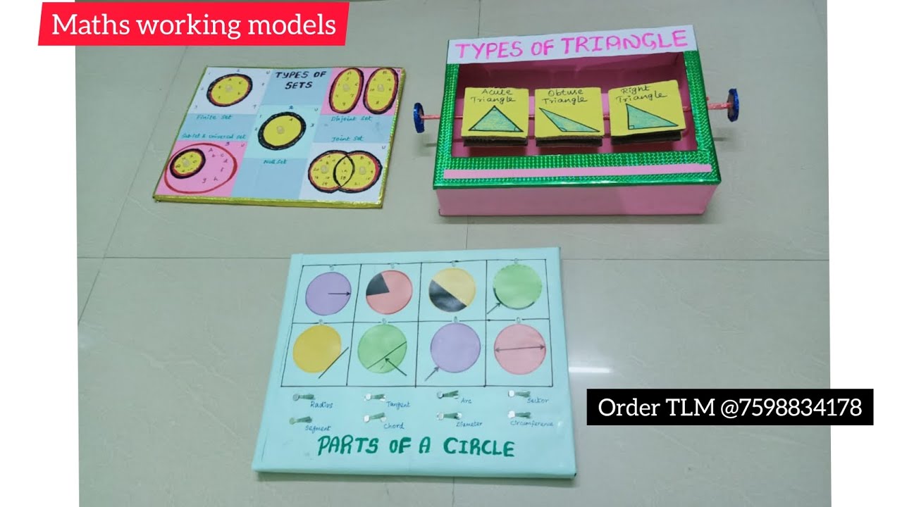 Maths working models / for TLM order 📞7598834178 - YouTube