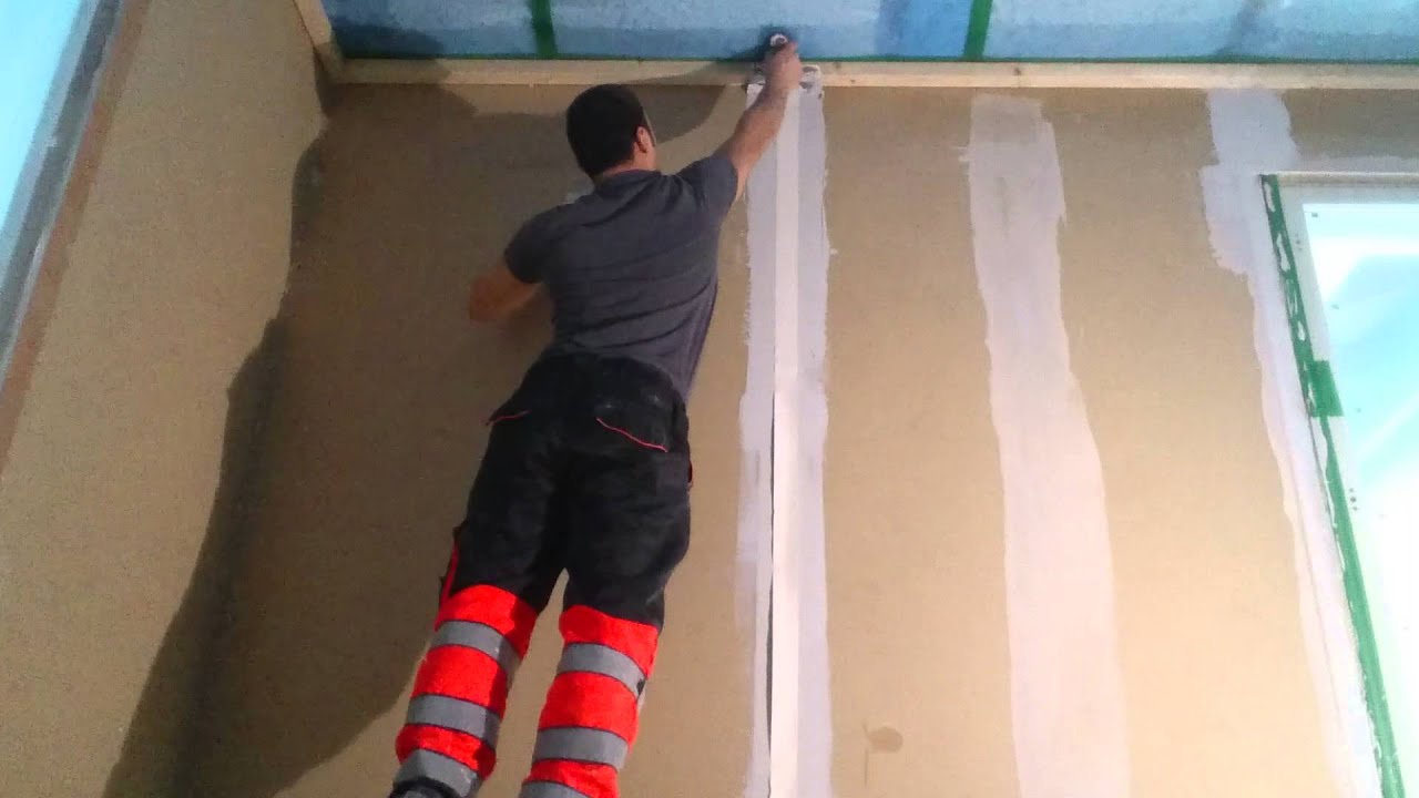 Gyproc saumaus (drywall seaming) - YouTube