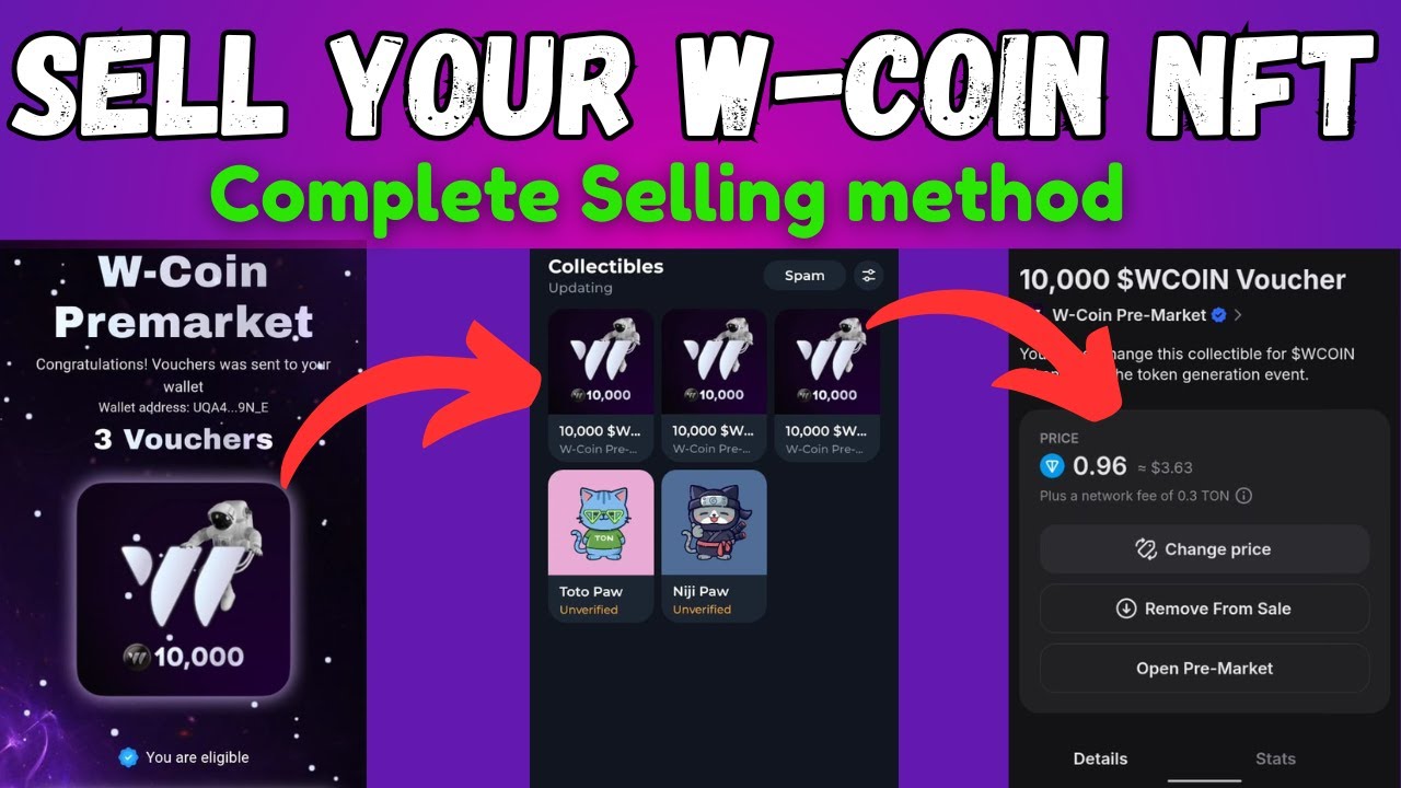 How to Sell Your W-Coin NFT voucher | W-Coin NFT mint & Sell method | W ...