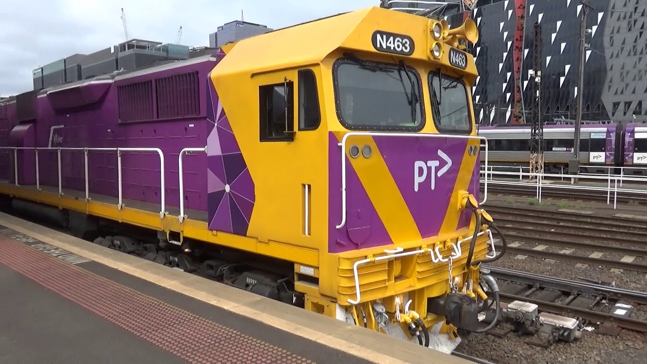 N463 PTV leads a fully PTV train at Southern cross cross - YouTube