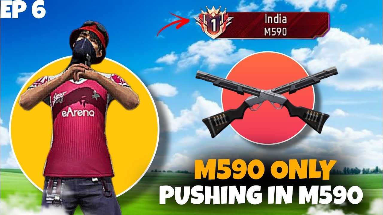 Pushing in M590 for top 1 in India🔥 with solo weapon pushing | EP 6 | 🥳 ...
