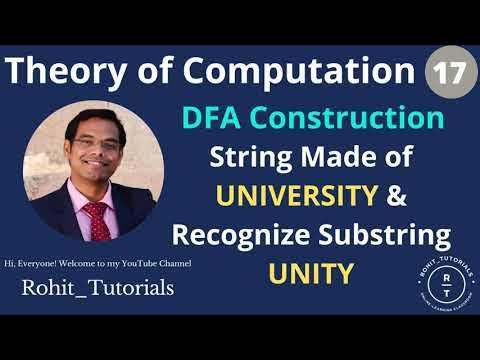 Lect-17: DFA Example | Recognize String UNITY From word UNIVERSITY | Recognize UNITY from ...