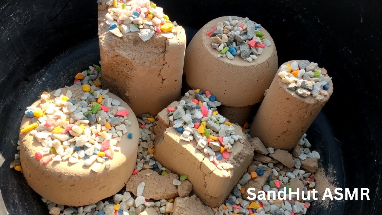 Super Soft Clay Shapes Topped with Colored Stones | Dry Crumbling in ...