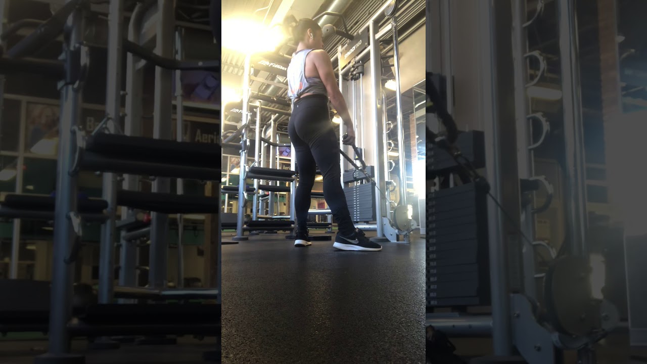 Cable Rope sumo & front squats - YouTube