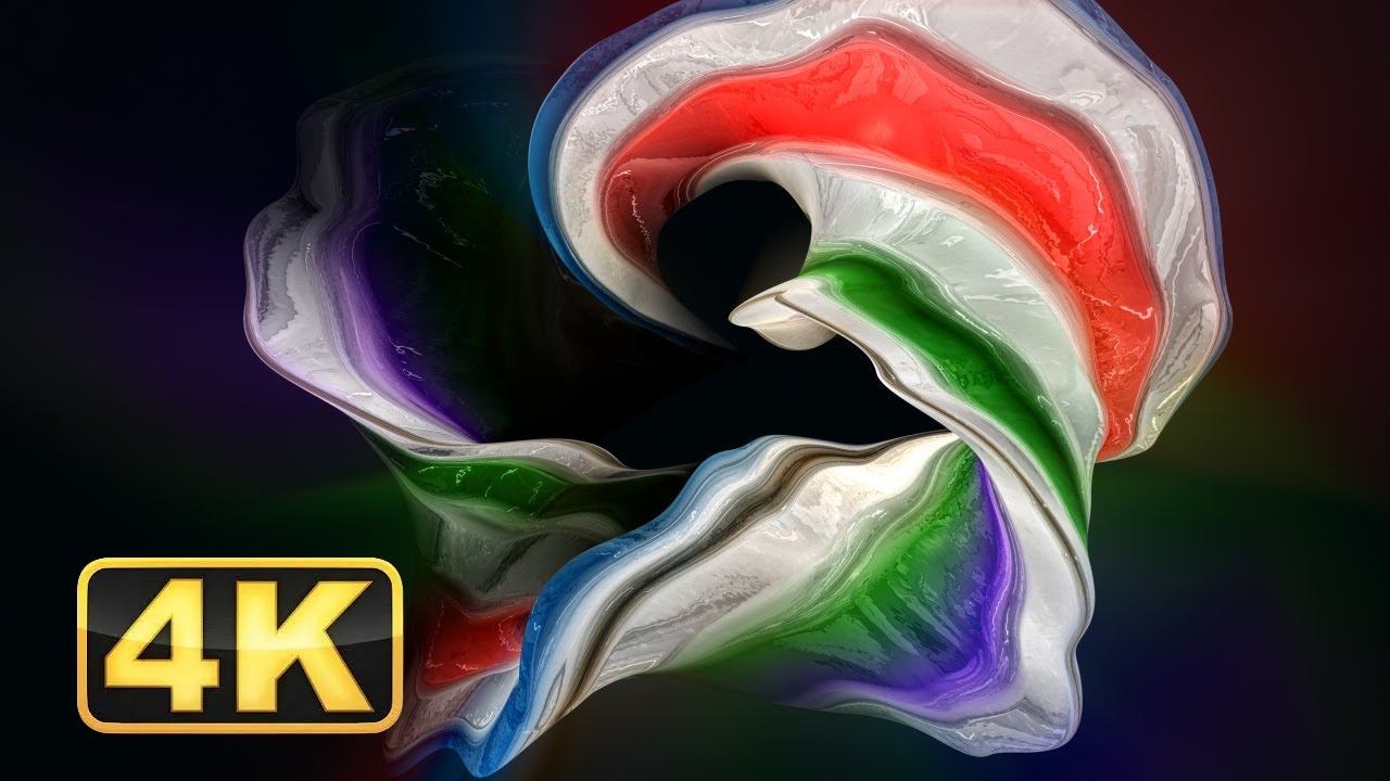 4K Hypnosis Colorful Caramel Video for Meditation and Calming. Abstract ...