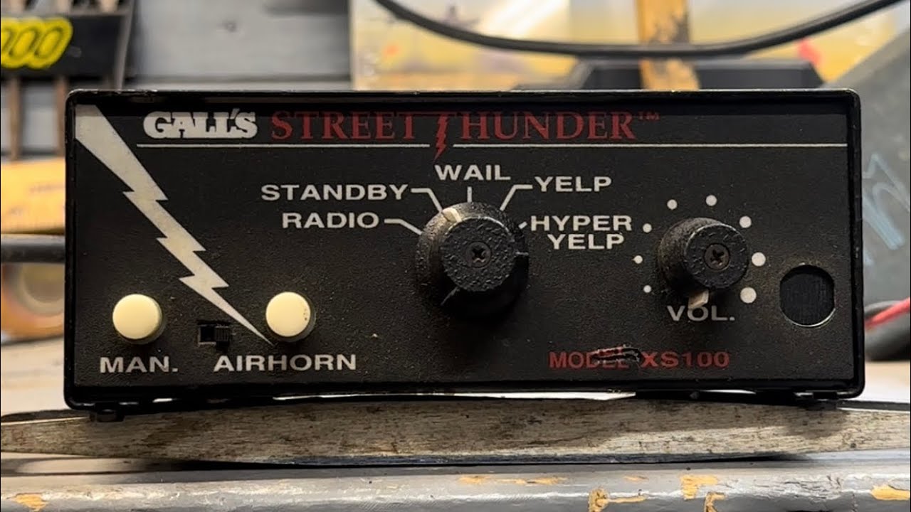 Galls Model XS100 Street Thunder Siren Demo - YouTube