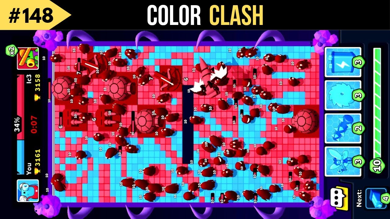 Color clash gameplay - color clash mobile game - satisfying games ...