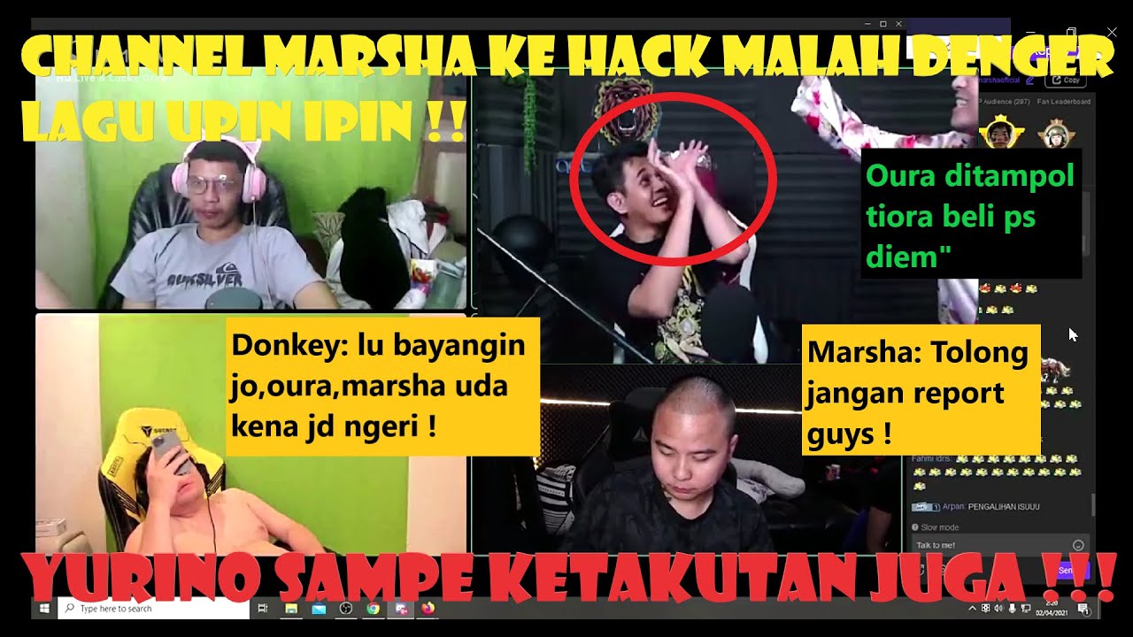CHANNEL MARSHA KE HACK MALAH DENGER LAGU UPIN IPIN !! 🤣🤣 YURINO JADI ...