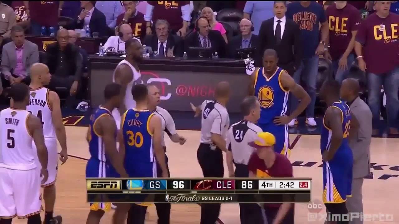 LeBron STEPS OVER Draymond Green After Knocking Him Down Gm4 - YouTube