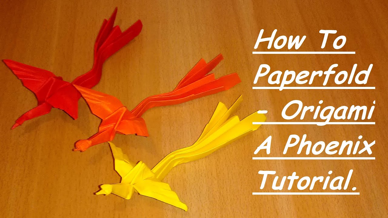 How To a Origami Paper Folding The Mythological Phoenix Bird step by ...