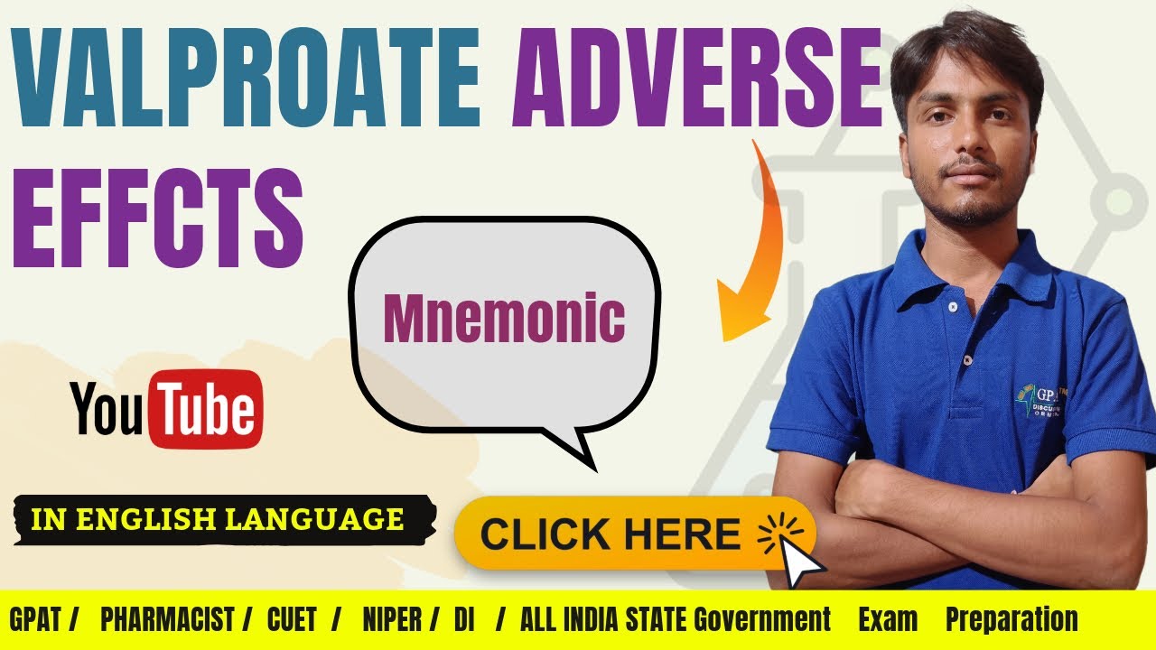 VALPROATE ADVERSE EFFECTS | MNEMONICS | ADVERSE EFFECT | STRUCTURE # ...