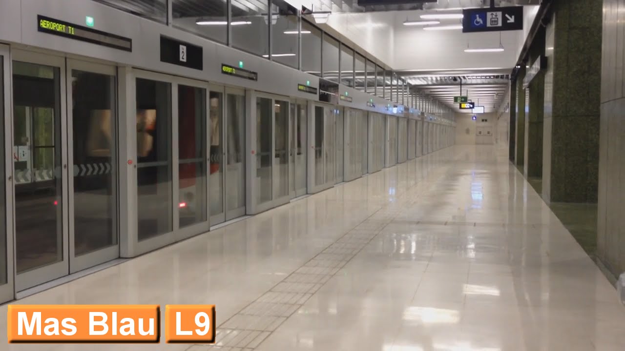 Metro de Barcelona : Mas Blau L9 Sud ( TMB 9000 ) [2016] - YouTube