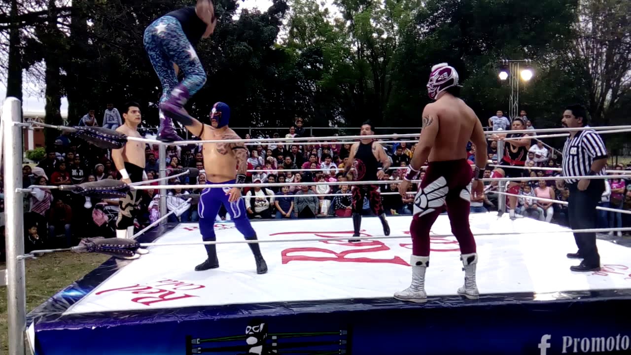 Lucha libre feria león 2020 volcán,ciclope ghost trueno vs S.arcano,P ...