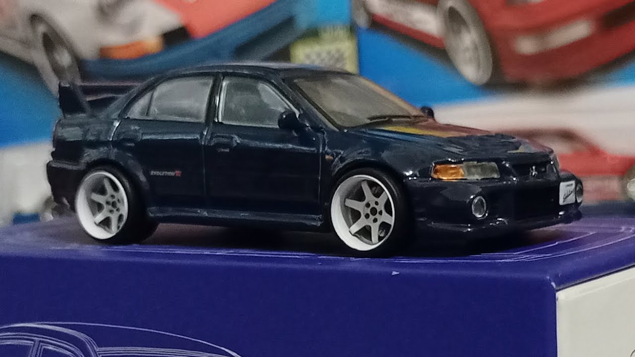 JKM 1:64 Mitsubishi Lancer Evolution VI wheels swap - YouTube