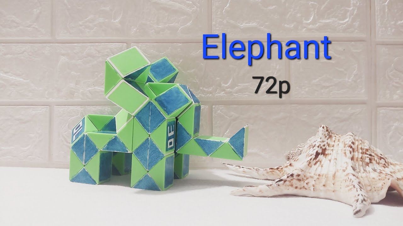Rubik's Twist or Snake Cube 72 Pieces - Elephant - YouTube