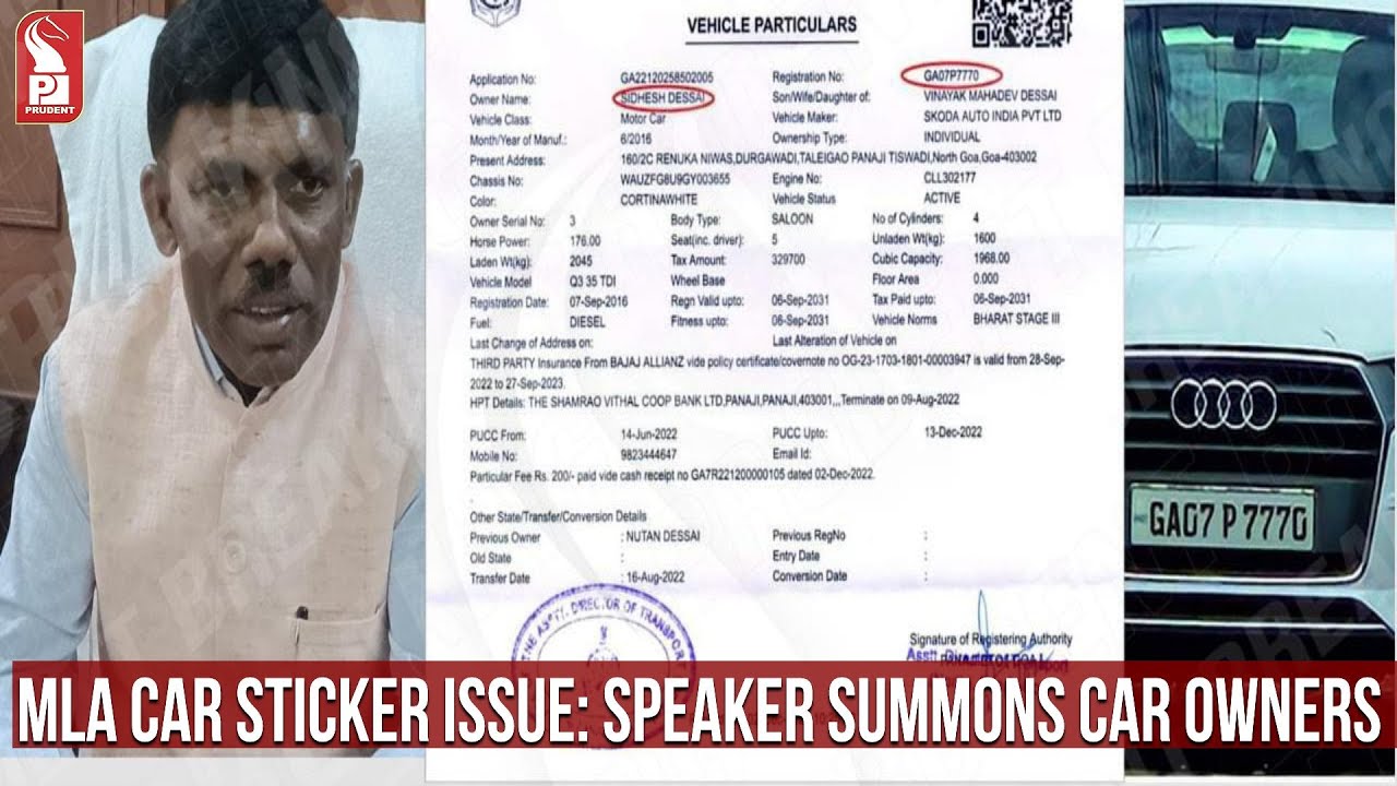 MLA CAR STICKER ISSUE: SPEAKER SUMMONS CAR OWNERS - YouTube