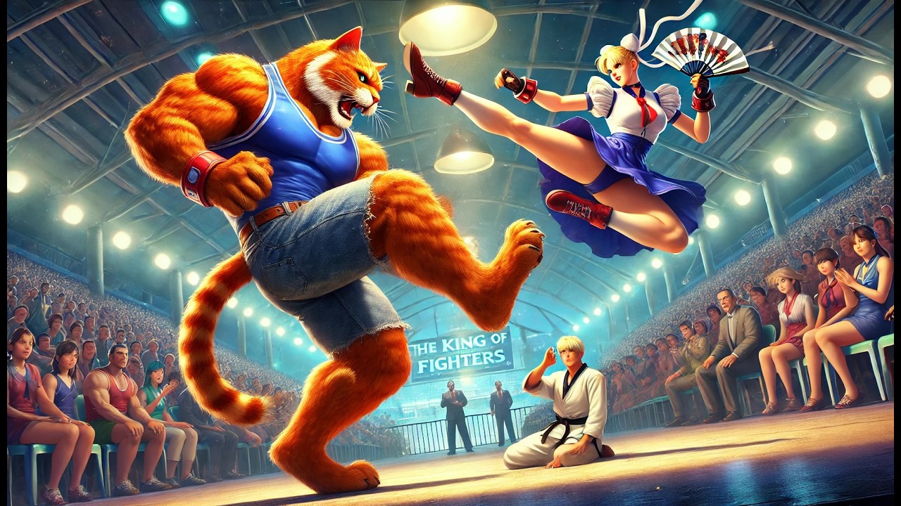 Orange Cat vs Mai Shiranui #cat #cutecat #fighting #fighter #1990s # ...
