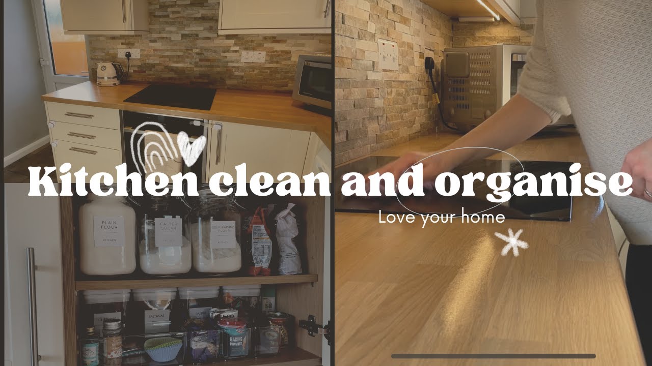 Kitchen clean and organise with me | big kitchen refresh | Cleaning ...
