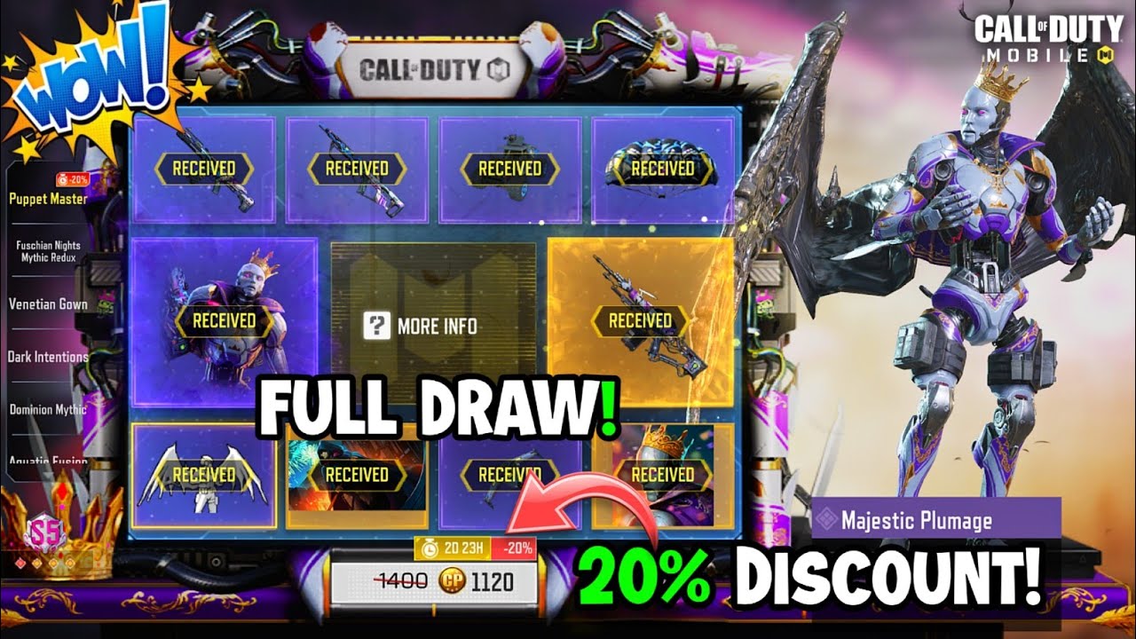 Buying Full PUPPET MASTER Lucky Draw CODM with a huge 20% discount ...