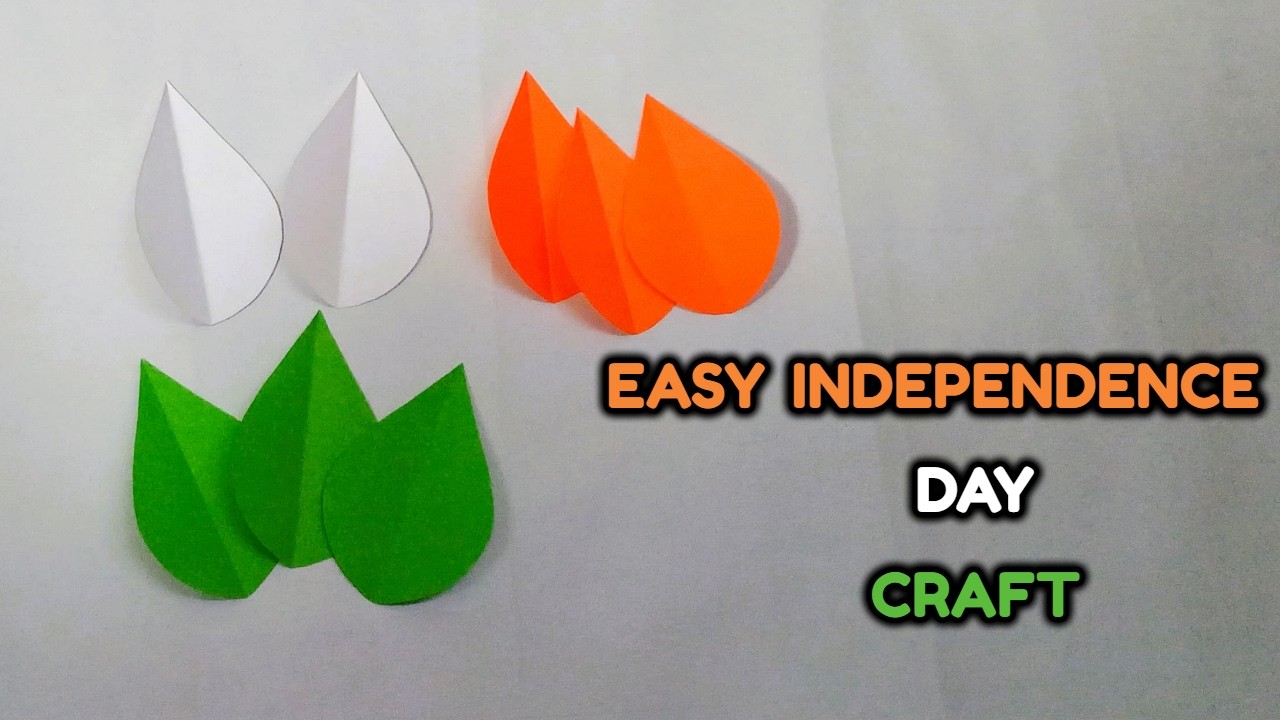 Independence Day Craft Ideas | Tricolor Craft Ideas | Tricolor Badge ...