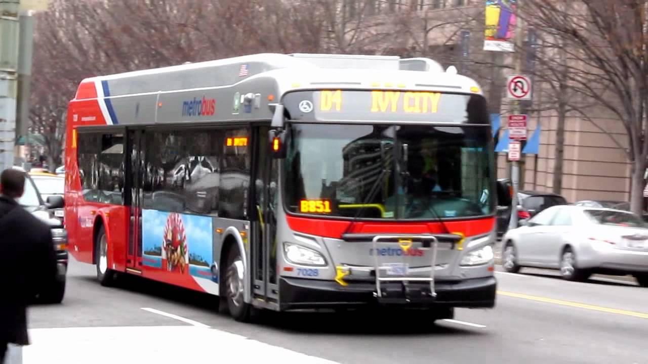 WMATA New Flyer XDE40 #7028 on the route D4 - YouTube