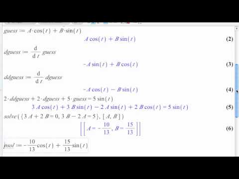 Transient and steady state solutions - YouTube