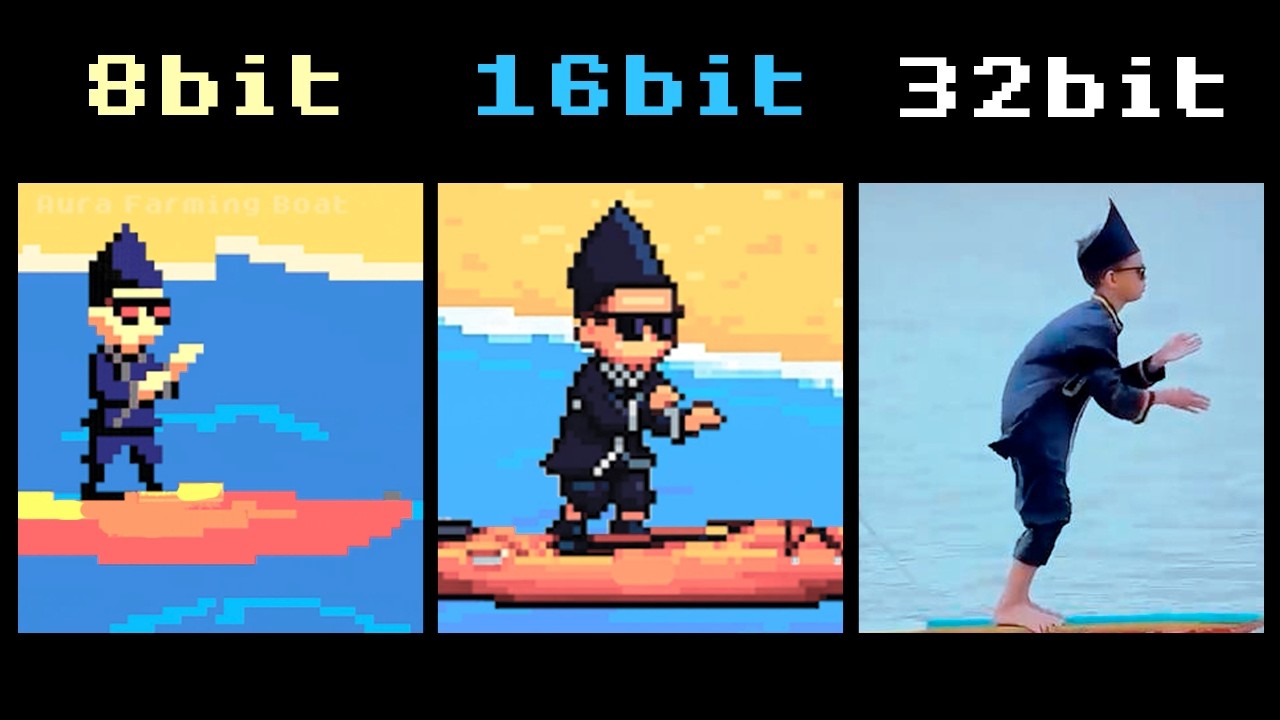 AURA FARMING BOAT: 4 vs 8 vs 16 vs 32 Bit - YouTube Music