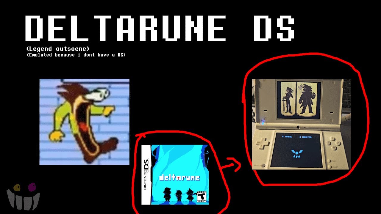 Deltarune The Legend cutscene on a DS emulator - YouTube
