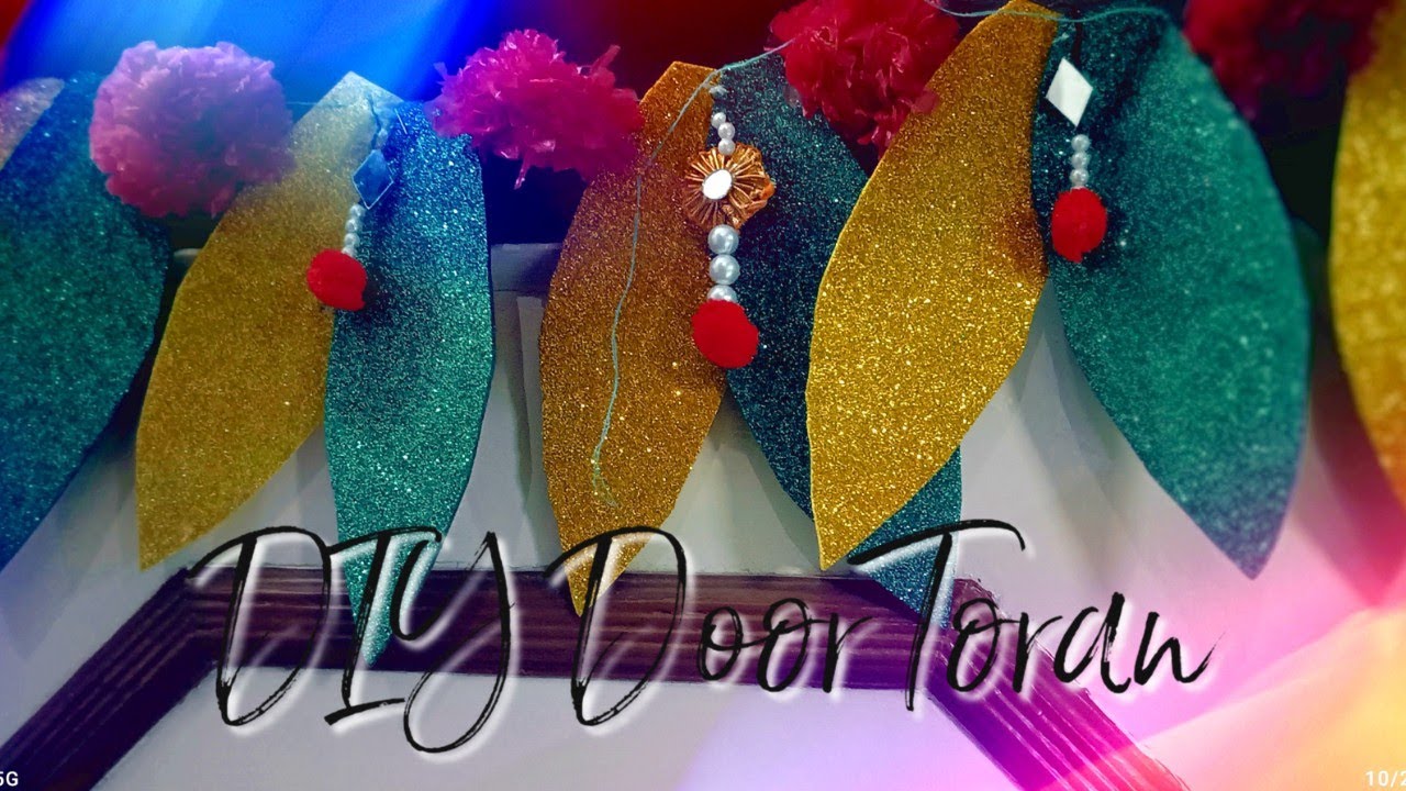 DIY Door Toran || Easy Toran craft || handmade toran || Diwali special ...