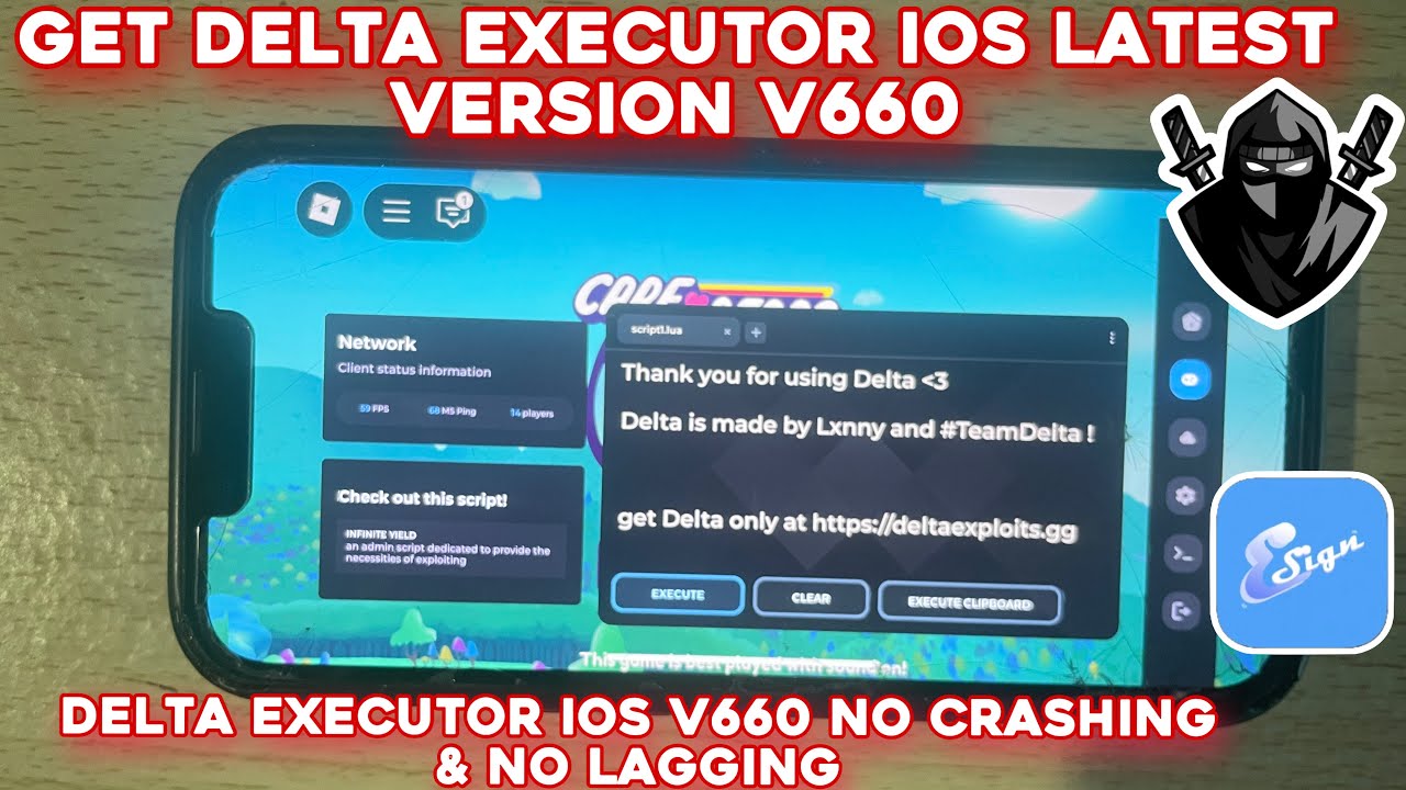 How to install Delta Executor iOS V660 Using ESign | Best Roblox Mobile ...