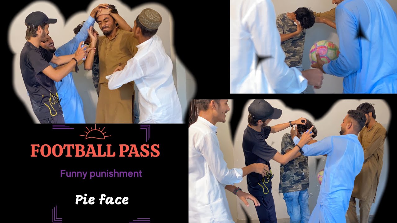 Football ⚽️ pass funny Challenge pie face - YouTube