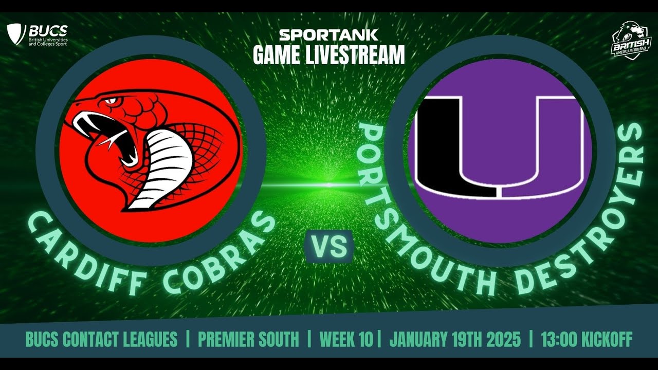 UK American Football - Cardiff Cobras v Portsmouth Destroyers - YouTube