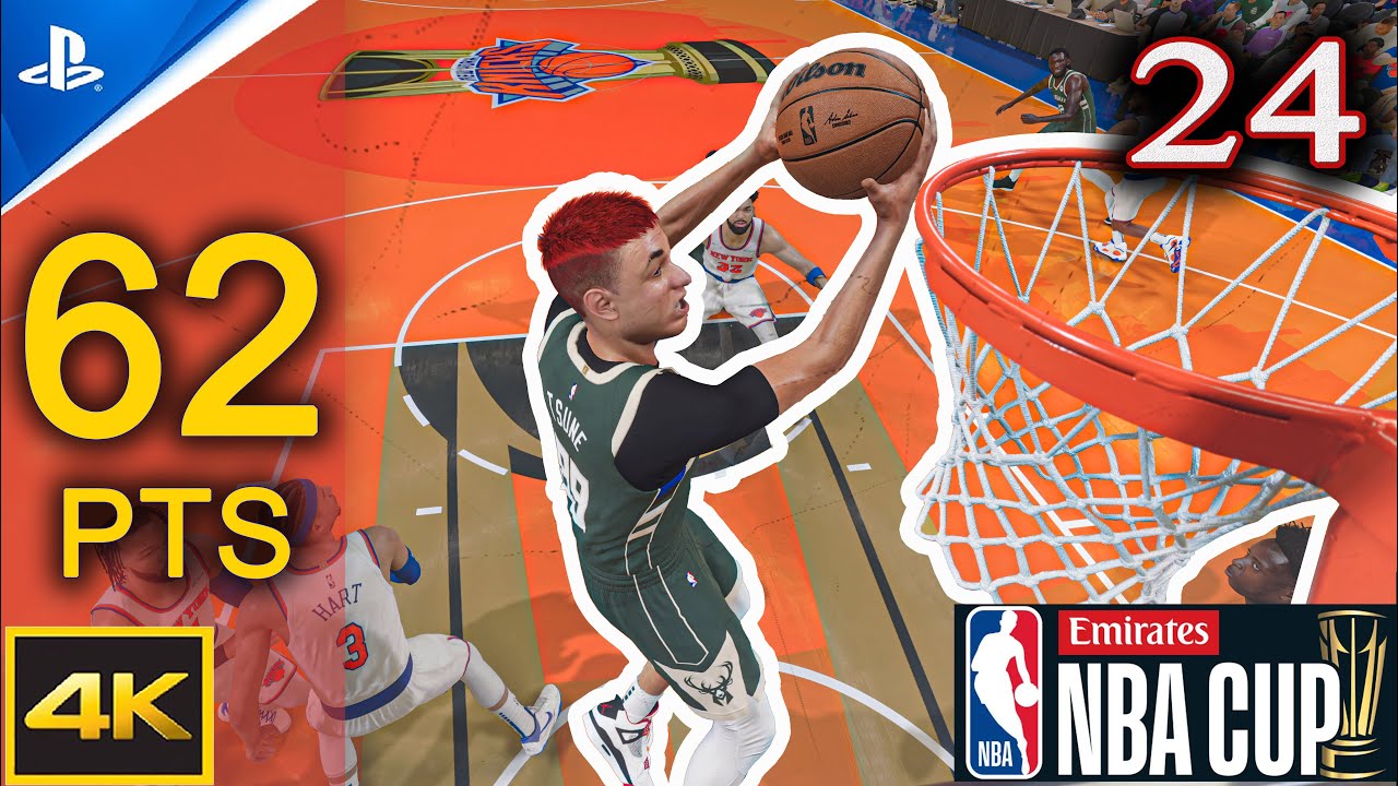 # 24 🔥 NBA Cup Record: 62 Points, Unstoppable!!! 🏀 NBA 2K26 My Career 🎮 ...