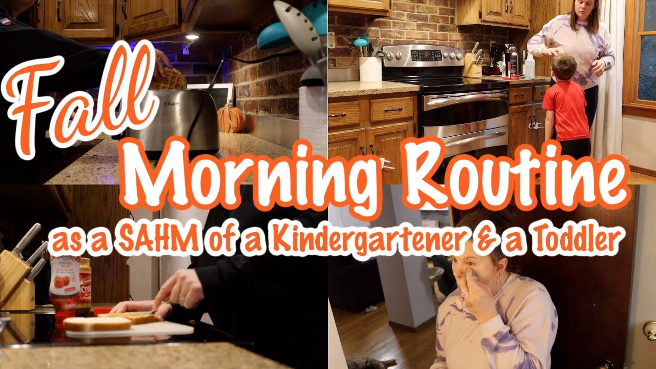 REALISTIC FALL MORNING ROUTINE | SAHM OF 2 | STAY AT HOME MOM ROUTINES ...