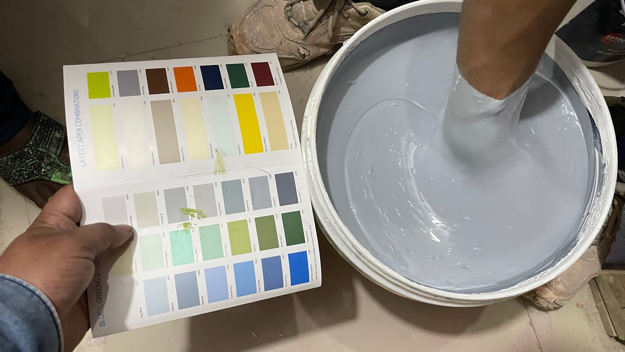 Smoke N wall colour | best Grey colour combination shade Mixing | wall ...