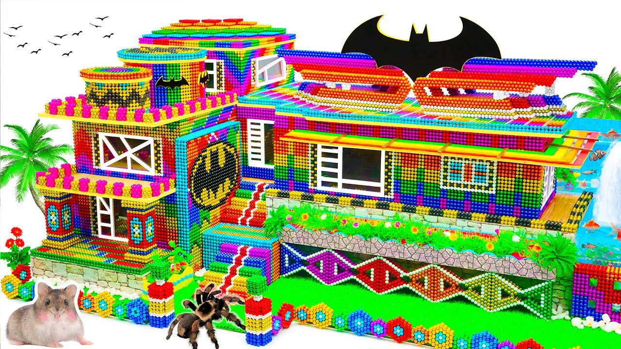 Satisfying Video - Build Amazing Batman Mansion Has 3D Roof & Bat Logo ...