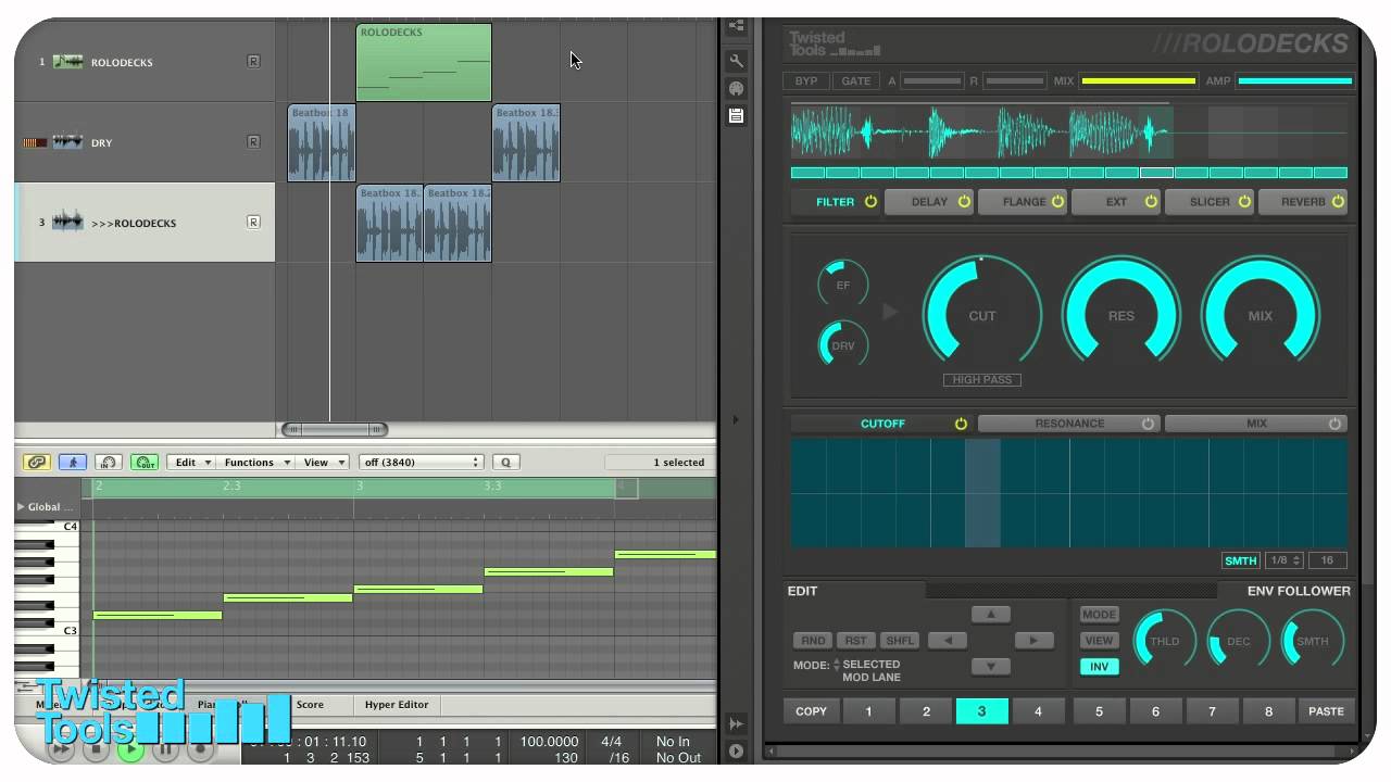 ROLODECKS Processing Apple Loops - YouTube